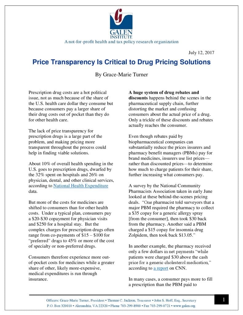 Price Transparency Is Critical to Drug Pricing Solutions
